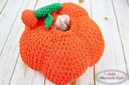 Ravelry: Pumpkin Tissue Box Cover pattern by Nicole Riley