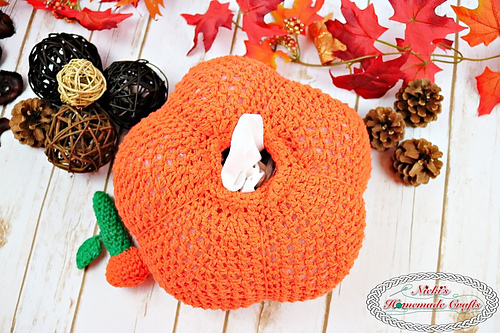 Ravelry: Pumpkin Tissue Box Cover pattern by Nicole Riley