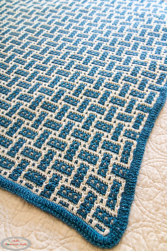 Ravelry: Mosaic Crochet Brick Weave Blanket pattern by Nicole Riley