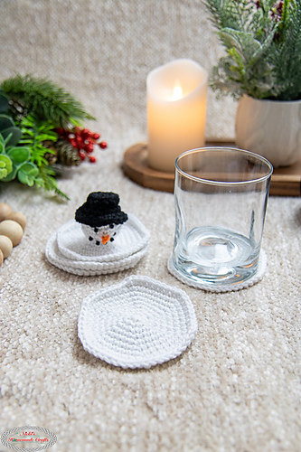 Ravelry: Snowman Coaster Stack pattern by Nicole Riley