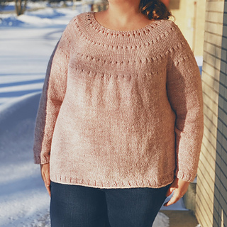Ravelry: Nikki38tx's East Eyelet Yoke Test Knit