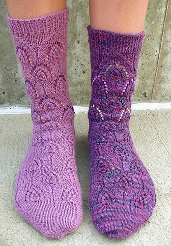 Ravelry: Beaded Peacock Socks pattern by Daniela Nii