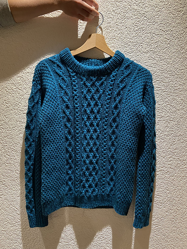 Finished my first cable sweater : r/knitting
