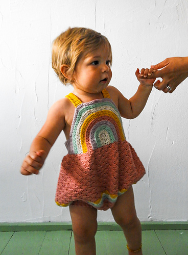 Ravelry: Hope Romper Dress pattern by Nomad Stitches