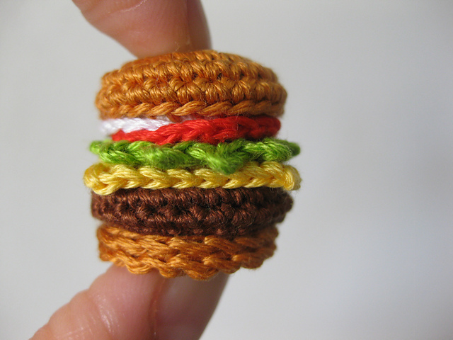 Ravelry: Little Crocheted Cheeseburger pattern by Normalynn Hood