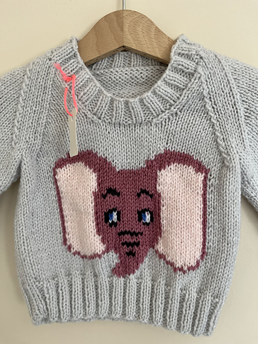 Ravelry: Baby elephant sweater pattern by Not Just Nana’s Knit