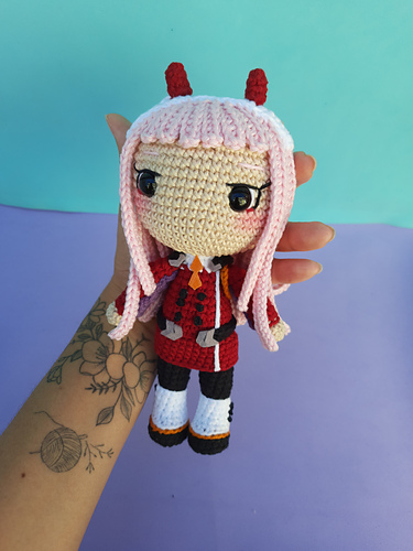 Ravelry: Zero Two Amigurumi (Darling) pattern by Thamires Kaled
