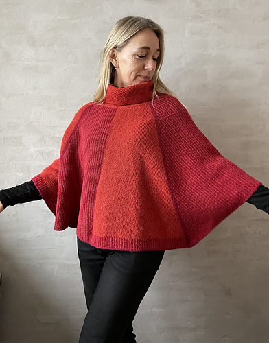 Ravelry: Pirouette poncho / cape pattern by Hanne Falkenberg