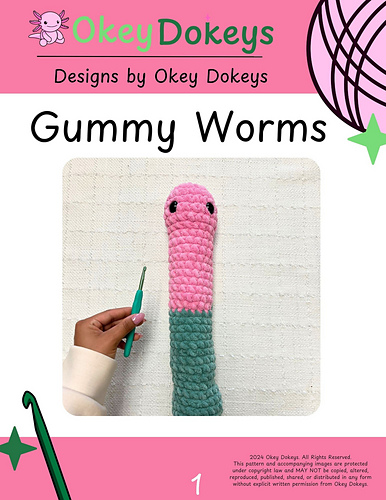 Ravelry: Gummy Worms pattern by Okey Dokeys