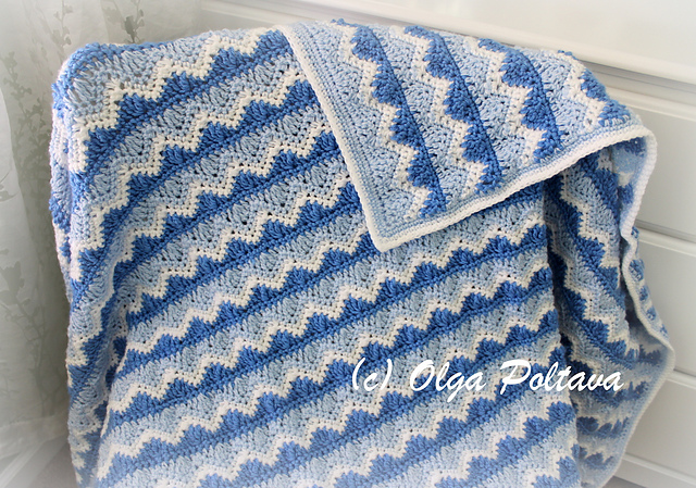 Ravelry: Ocean Waves Afghan pattern by Olga Poltava