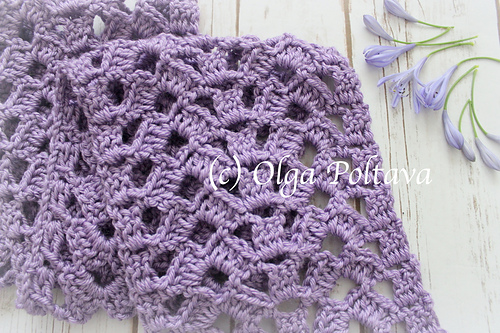Ravelry: Scarf with Open Lace Stitch pattern by Olga Poltava