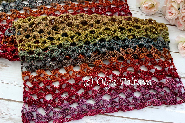 Ravelry: Flowers Lace Scarf pattern by Olga Poltava