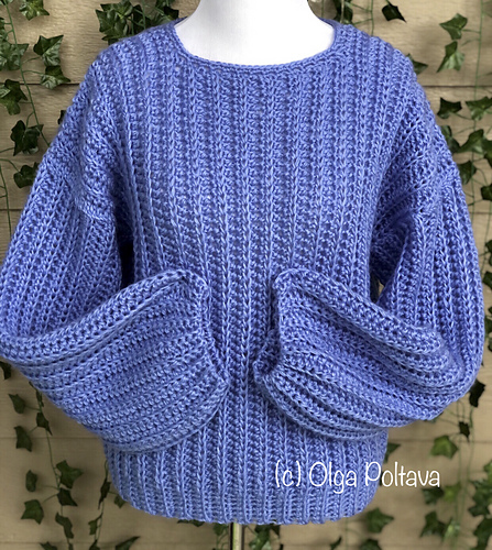 Ravelry: Easy Oversized Sweater pattern by Olga Poltava