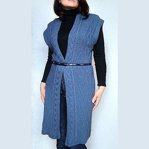 Ravelry: Vest "Lozengy And Cables" pattern by Olga Stepanova