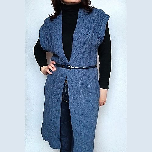 Ravelry: Vest "Lozengy And Cables" pattern by Olga Stepanova