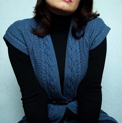 Ravelry: Vest "Lozengy And Cables" pattern by Olga Stepanova