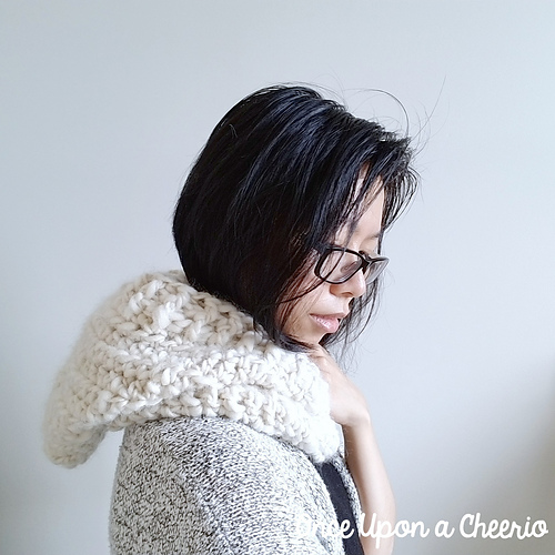 Ravelry: Through Thick and Thin Hooded Scarf (Scoodie) pattern by Juli Anne