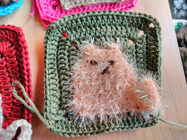 Ravelry: OndineStardust's Many Cats Square