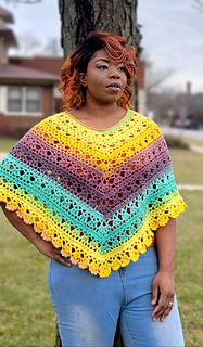 Ravelry: Floral Oasis Poncho pattern by Creatively Created Crochet
