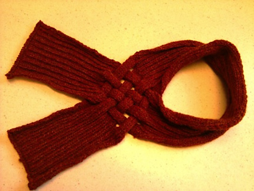 Ravelry: Celtic Knot Looped Scarf pattern by Patricia Everett