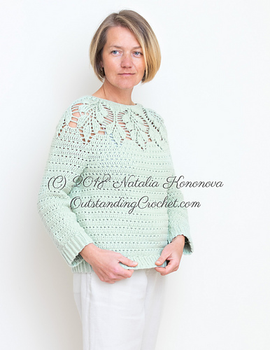Ravelry: Leaf Yoke Sweater pattern by Natalia Kononova