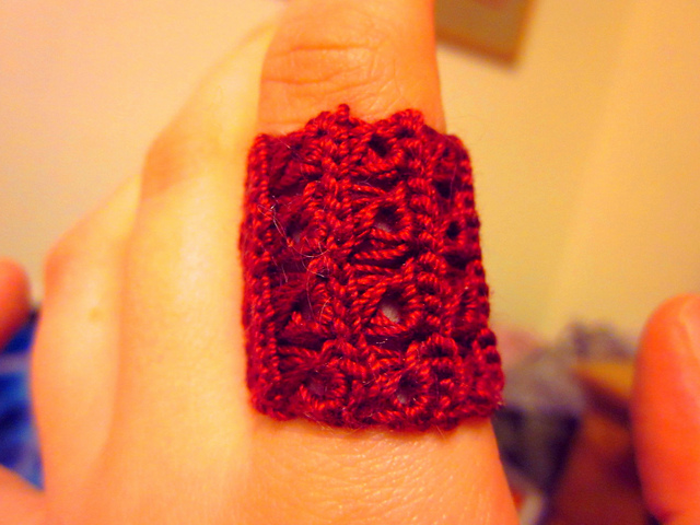 Ravelry: Broomstick Lace Finger Cuff pattern by Pam Gabriel