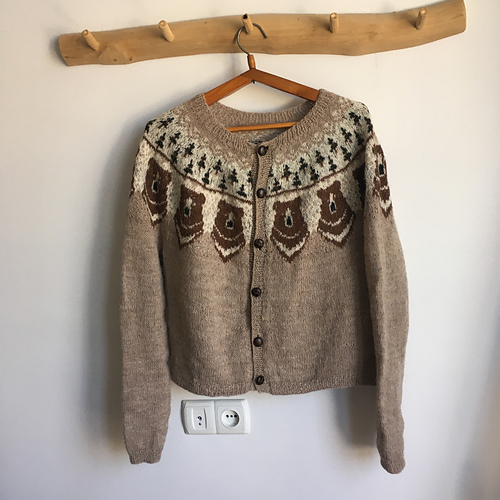 Ravelry: Bear yoke sweater adult pattern by Yana Markevich