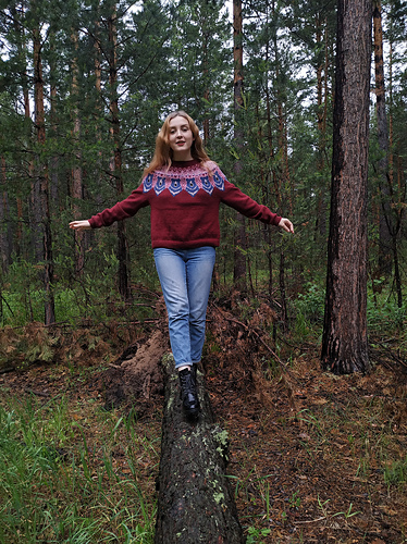 Ravelry: Bear yoke sweater adult pattern by Yana Markevich