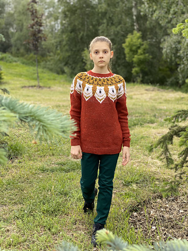 Ravelry: Bear yoke sweater adult pattern by Yana Markevich