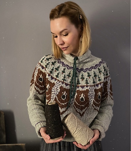 Ravelry: Bear yoke sweater adult pattern by Yana Markevich
