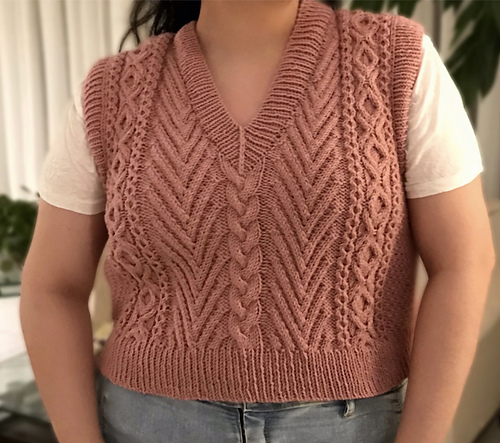 Ravelry: Bitsalmoon Aran Vest pattern by Sedna Yang