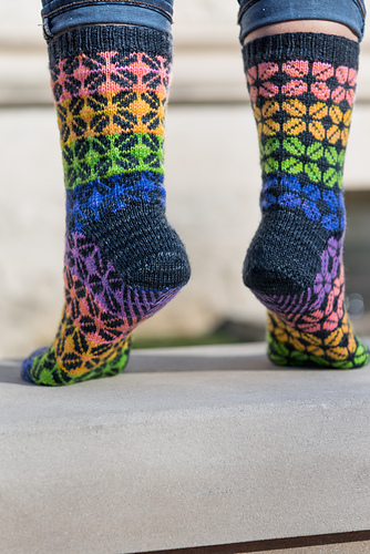 I finished my first pair of colorwork socks as a birthday gift to my ...
