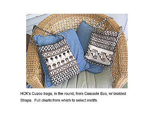 Ravelry: Cuzco bags pattern by Pat Feeley for High Country Knitwear