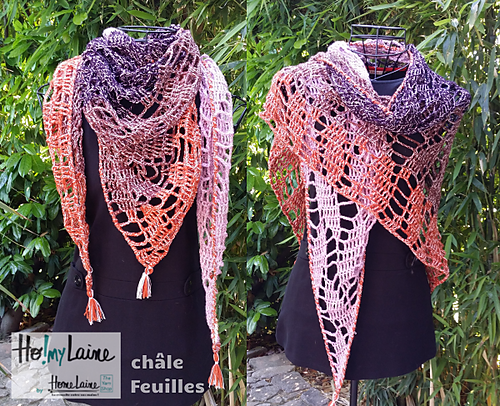 Ravelry: "Leaves" Shawl - châle feuilles pattern by Pat Trishia