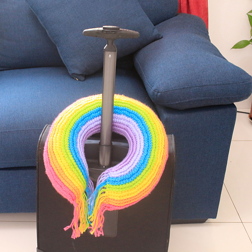 Ravelry: Rainbow Travel Pillow pattern by Sheetal Pathak