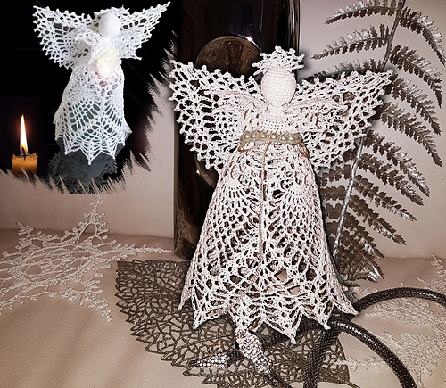 Ravelry: Angel Guardian lace tree topper pattern by Pattern Mediren