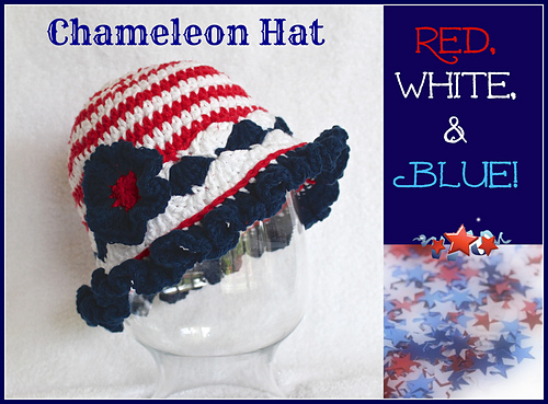 Ravelry: Chameleon Hat - Red, White & Blue 14-132 pattern by Maria Bittner