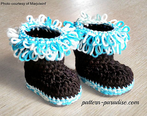 Ravelry: Loop-d-Loop Booties pattern by Maria Bittner