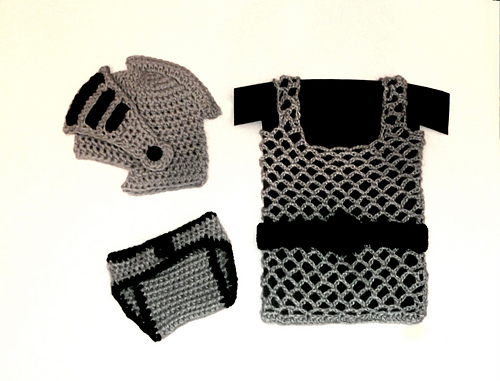 Ravelry: Armor Set / Helmet / Diaper Cover / Chainmail vest pattern by ...