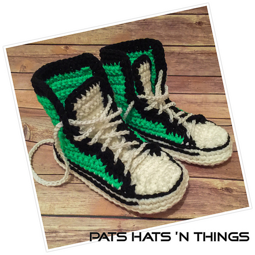 Ravelry: San's ADULT High Top Slippers pattern by Sandra La Madeleine