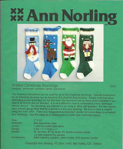 Ravelry: Ann Norling 1013, Knitted Christmas Stockings - patterns