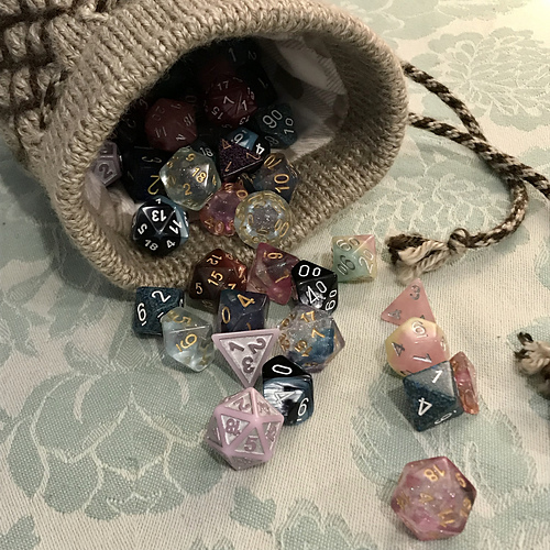 Ravelry: Tangle Thread Dice Bag pattern by Paige C. Pearson