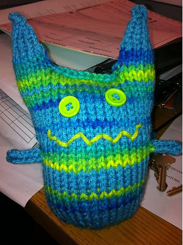 Ravelry: Stripey Scrappy Monster pattern by Len Woodman