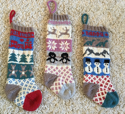 Ravelry: Rustic Fair Isle Christmas Stockings pattern by Simply Serving ...