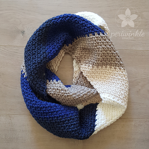 Ravelry: Diagonal Infinity Scarf pattern by Periwinkle Crochet