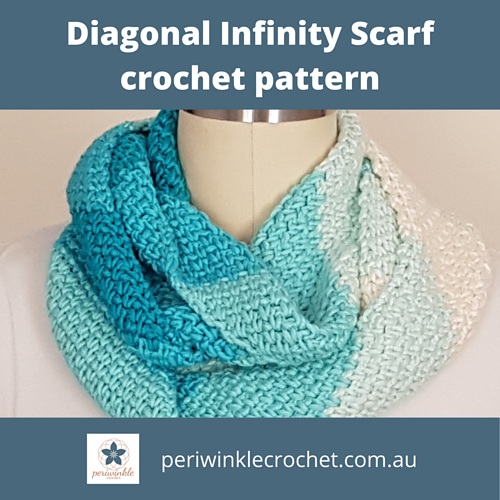 Ravelry: Diagonal Infinity Scarf pattern by Periwinkle Crochet