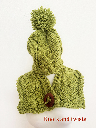 Ravelry: Knots and twists hat pattern by Petra Breakstone