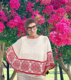 Ravelry: Chrysanthemum poncho pattern by Petra Breakstone