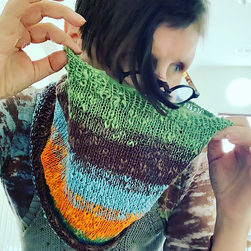 Ravelry: 4 Color marled cowl pattern by Petra Breakstone