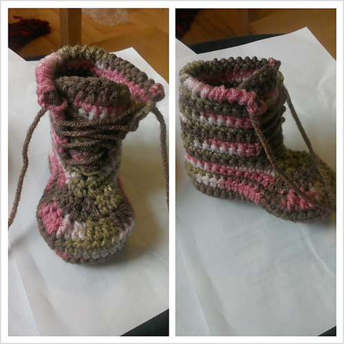 Ravelry: Baby Combat Boots pattern by Angela Bergeron